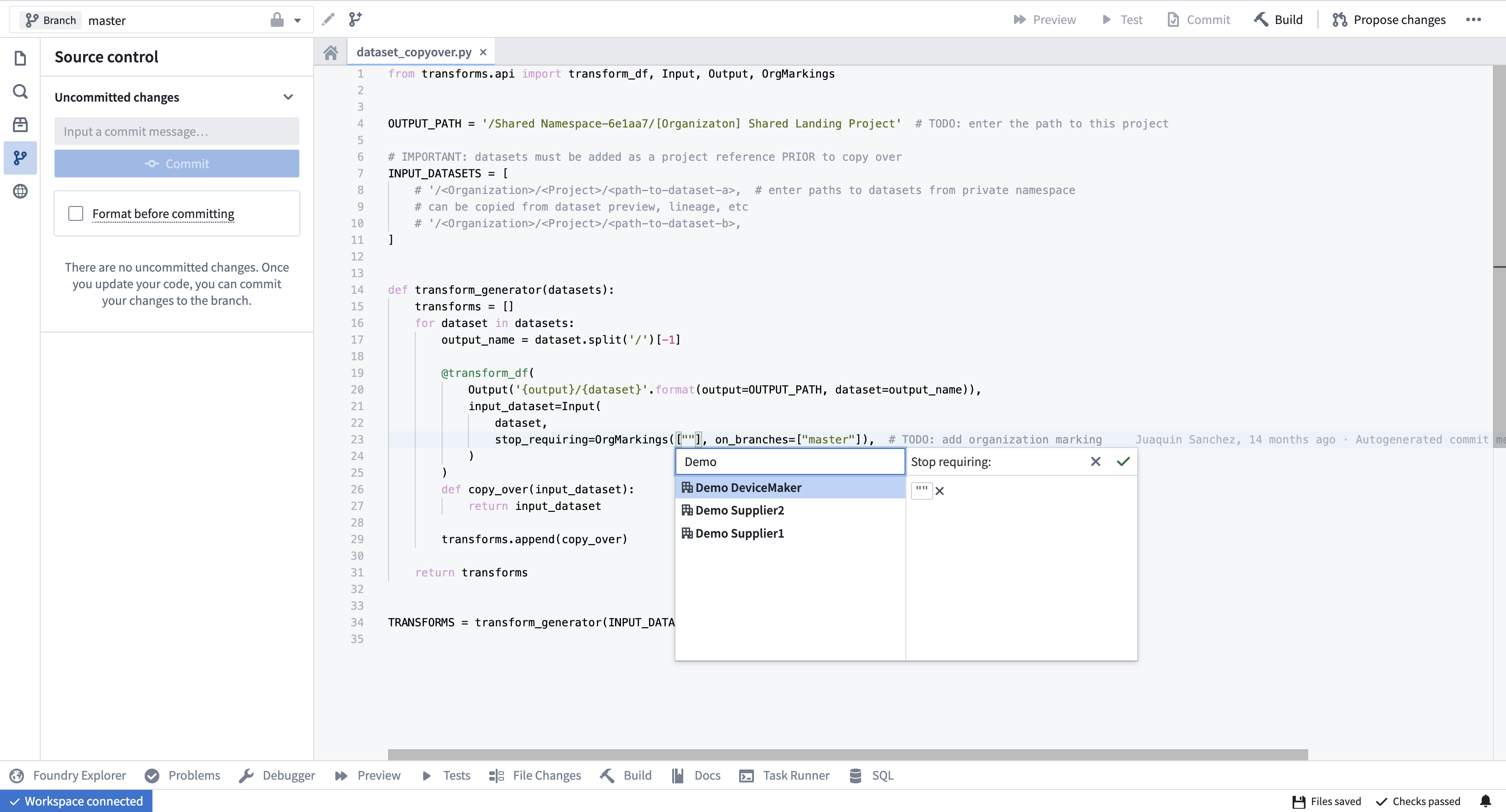 Register a dataset | Athinia Documentation